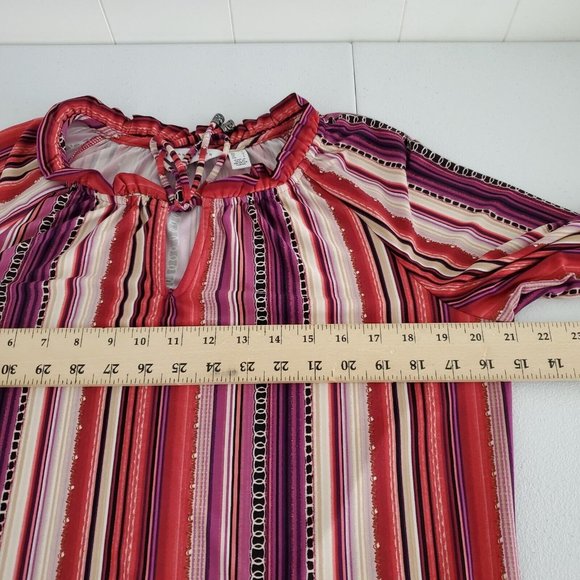 Susan Graver Tops Susan Graver Womens Liquid Knit Peasant Top Size